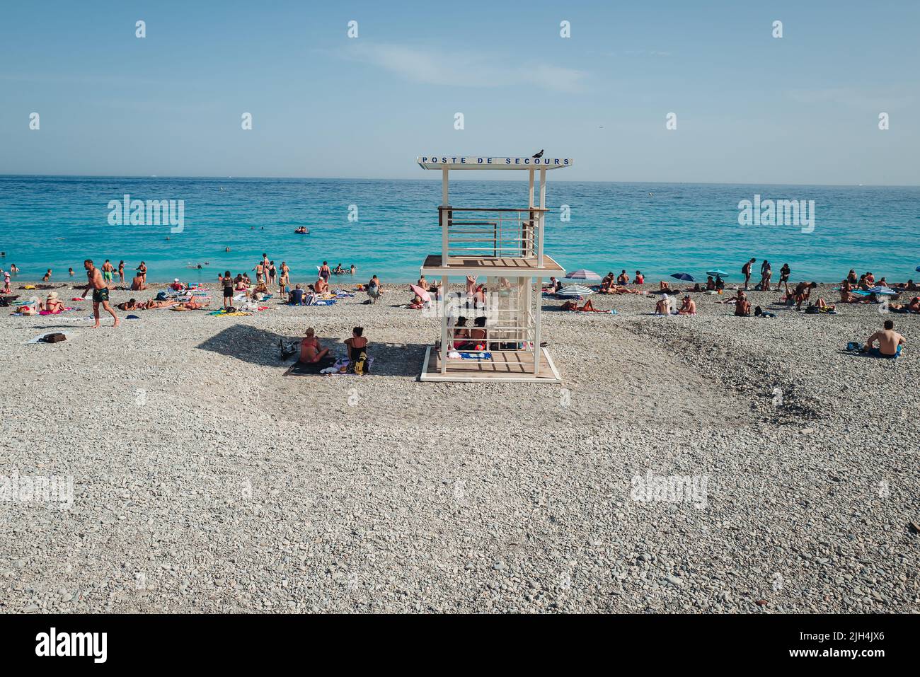 Nice, France-June 2022: lifeguard spot on the beach Stock Photo - Alamy