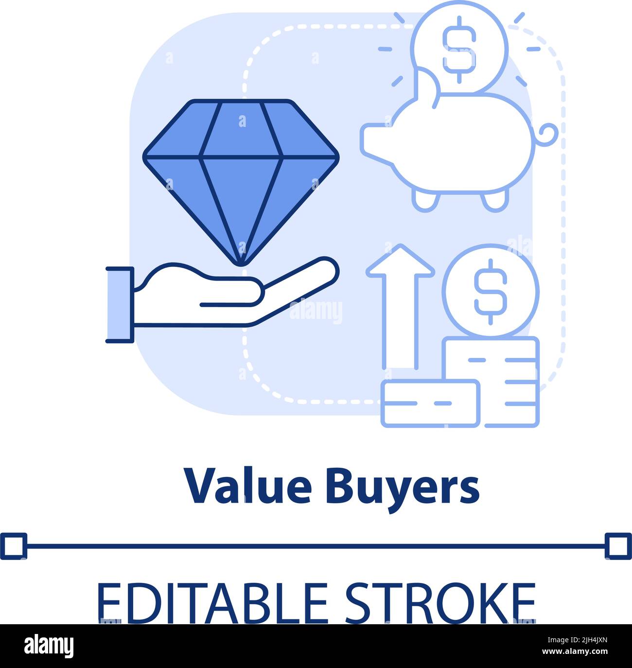 Value buyers light blue concept icon Stock Vector Image & Art - Alamy