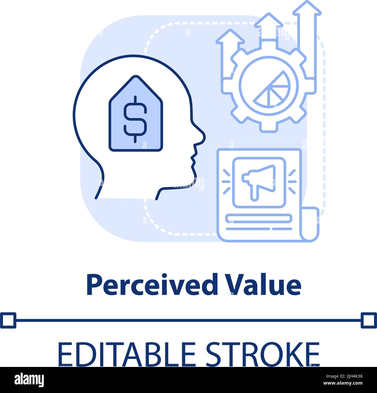 Perceived value light blue concept icon Stock Vector Image & Art - Alamy