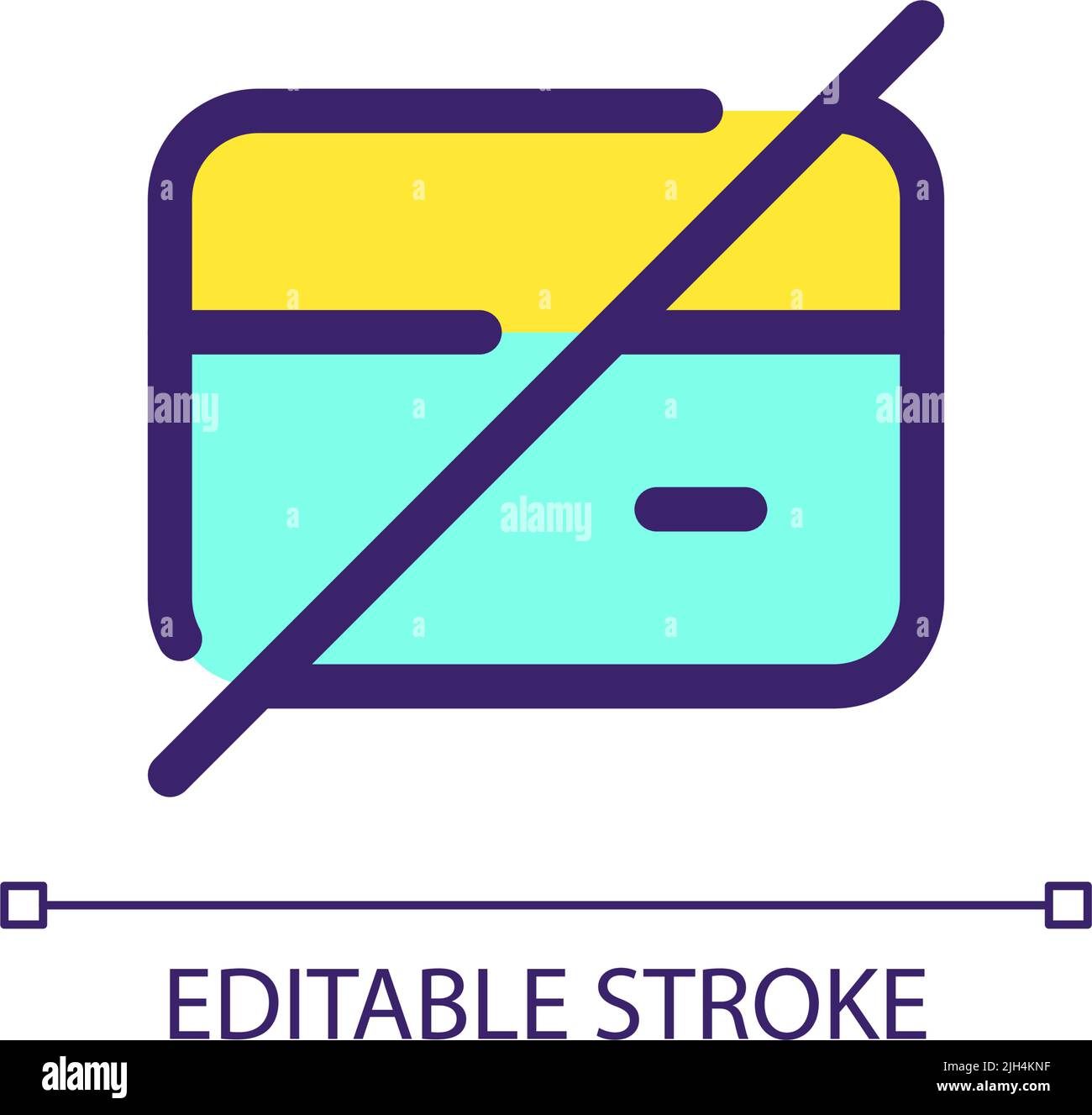 Declined payment pixel perfect RGB color ui icon Stock Vector Image ...