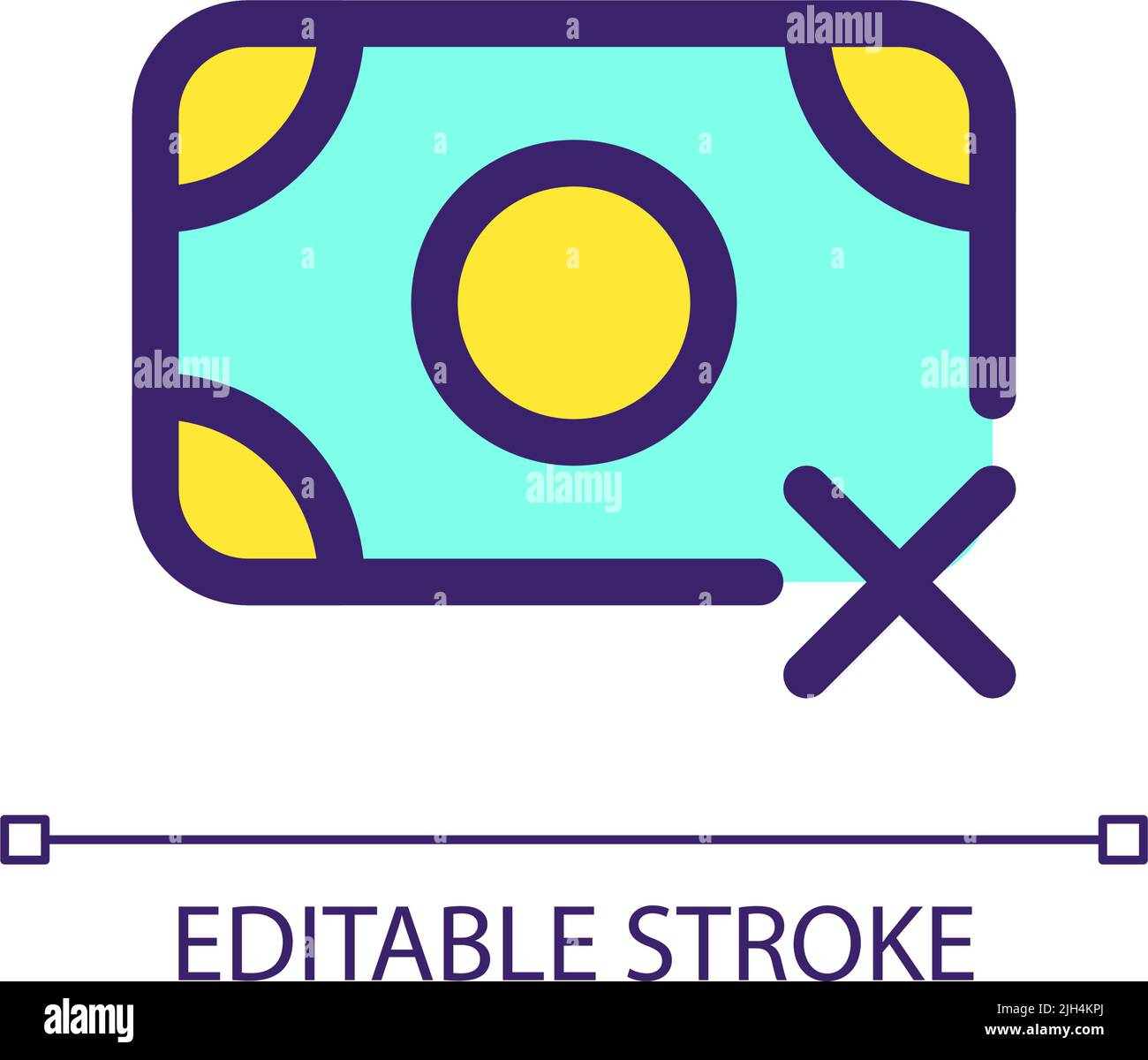 Cashless payment only pixel perfect RGB color ui icon Stock Vector ...