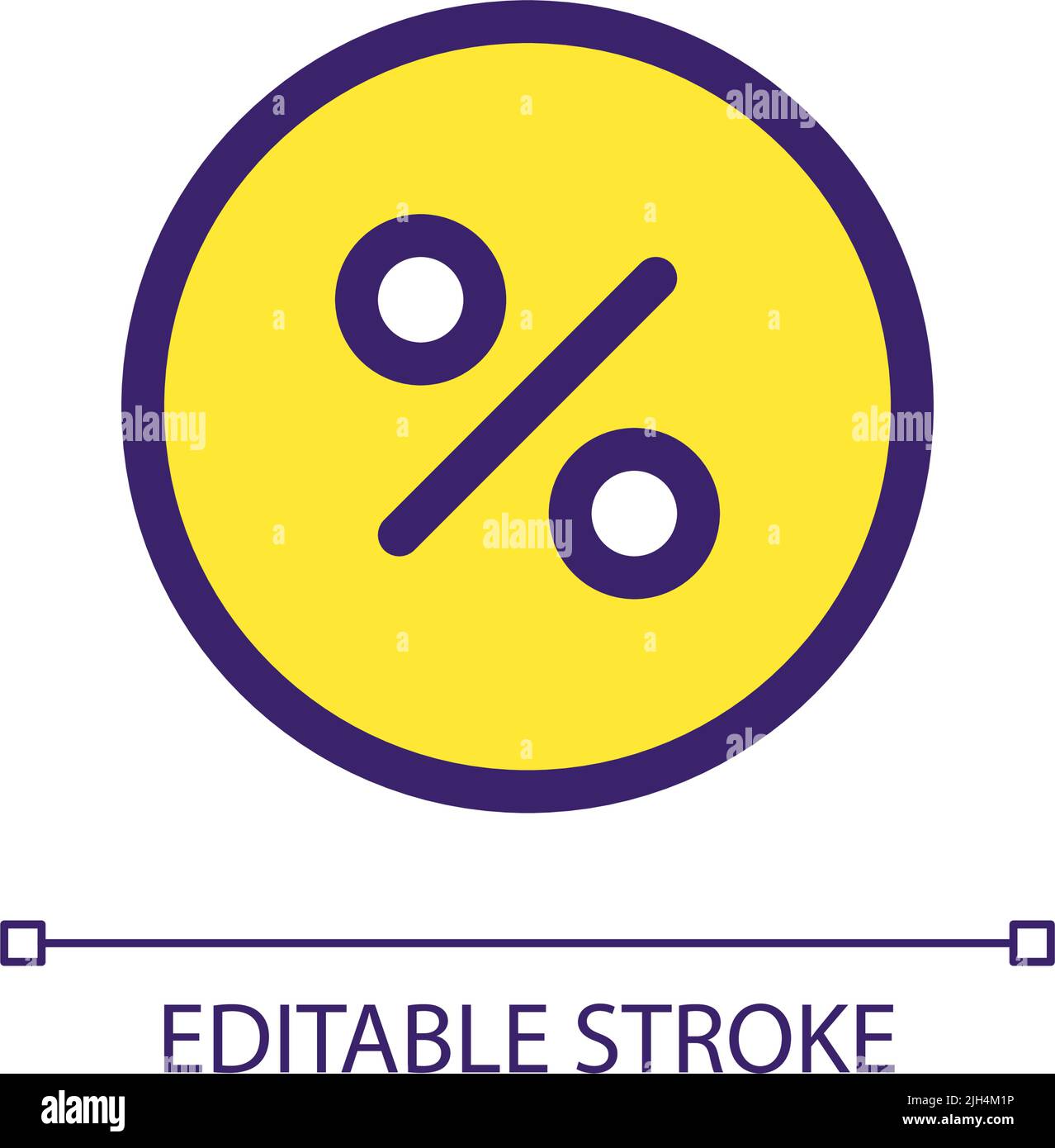 Interest rate pixel perfect RGB color ui icon Stock Vector Image & Art ...