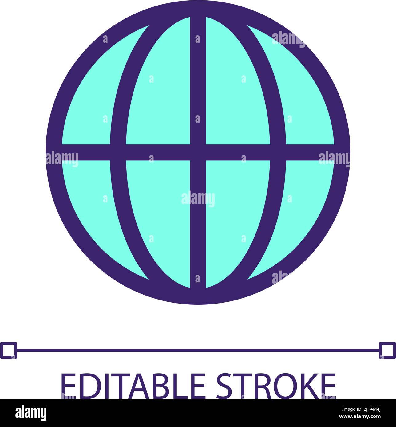 Globe pixel perfect RGB color ui icon Stock Vector Image & Art - Alamy