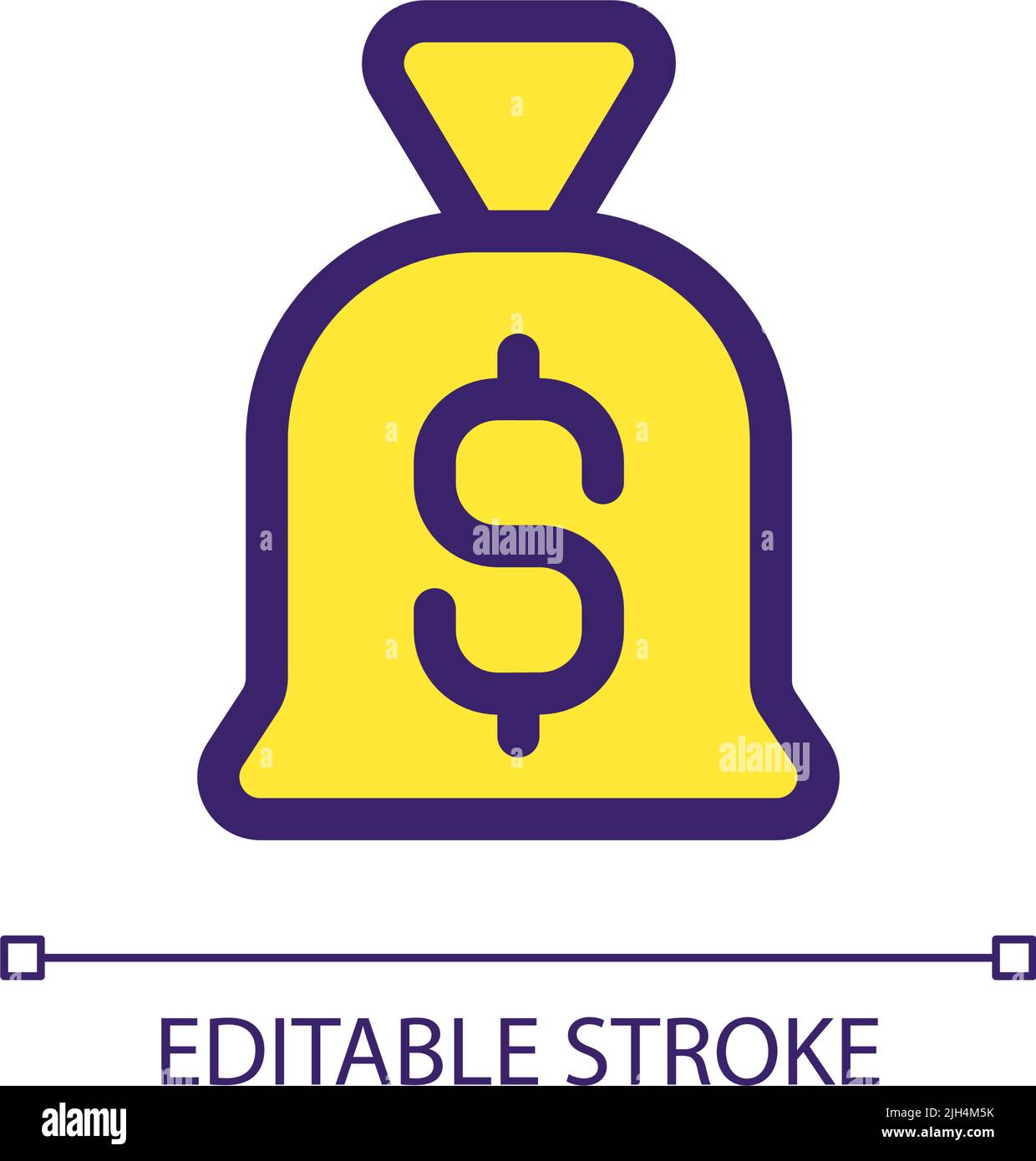 Bag of money pixel perfect RGB color ui icon Stock Vector Image & Art ...