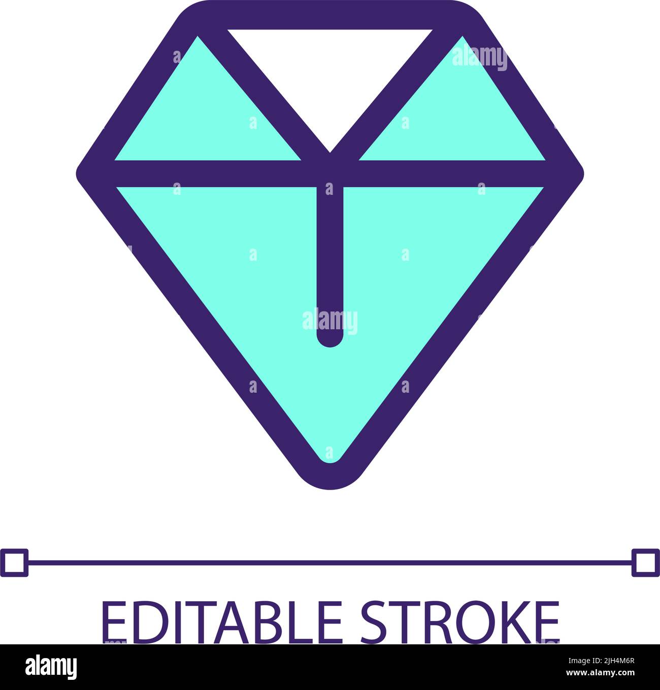 Diamond pixel perfect RGB color ui icon Stock Vector Image & Art - Alamy