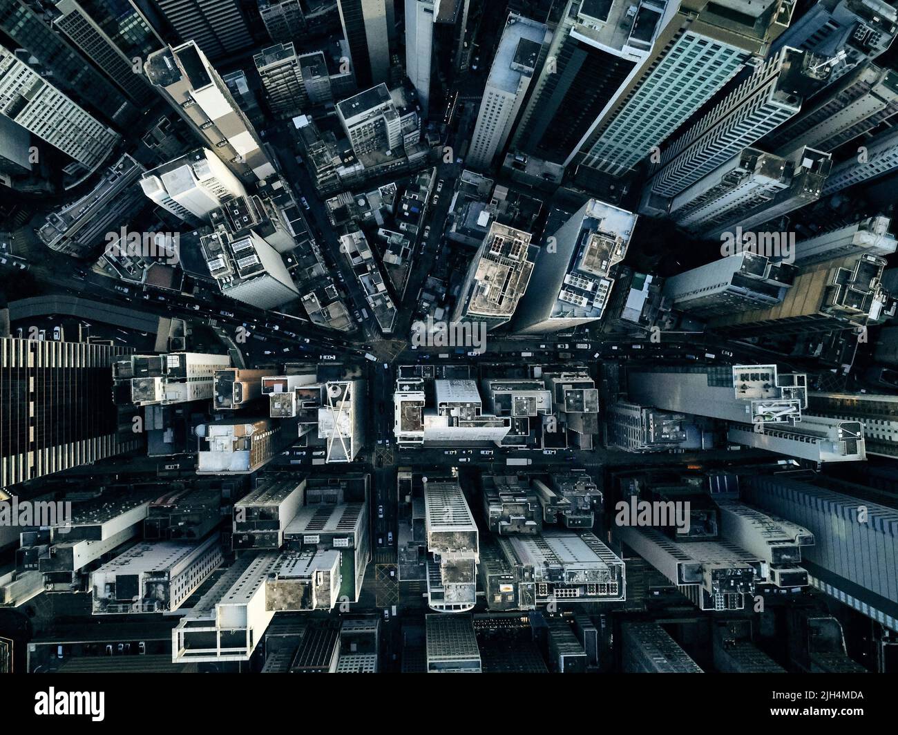 Bird's eye view of Hong Kong Stock Photo - Alamy