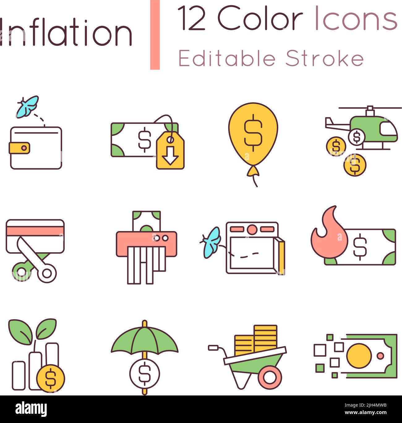 Inflation banknote currency Stock Vector Images - Alamy