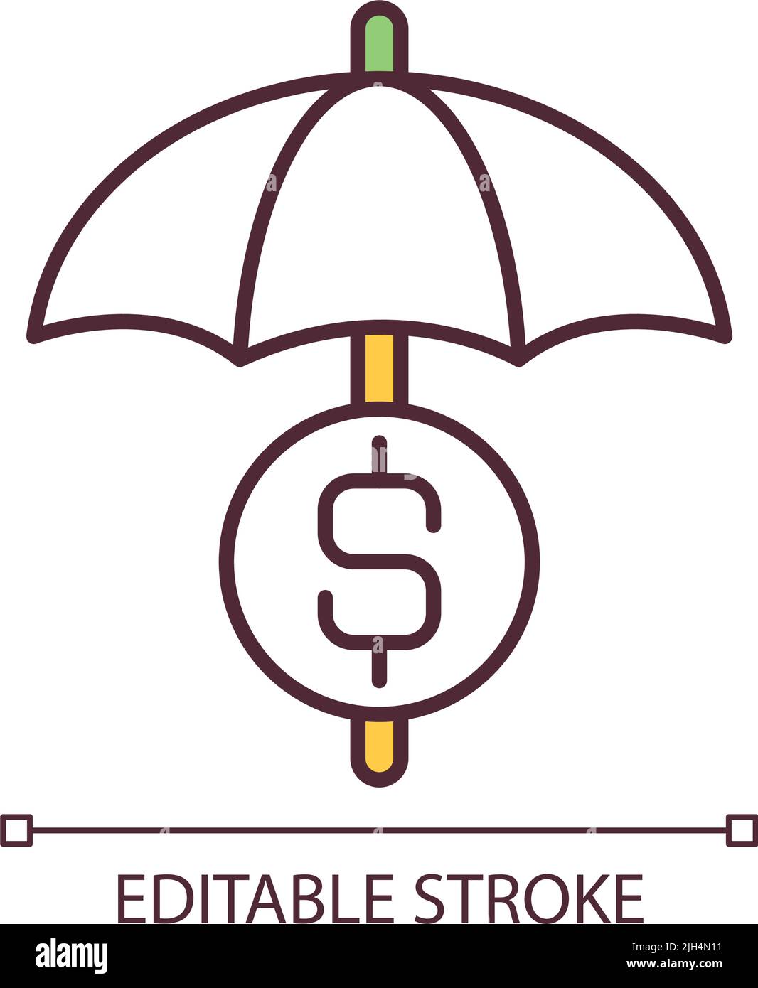 Protect money RGB color icon Stock Vector Image & Art - Alamy