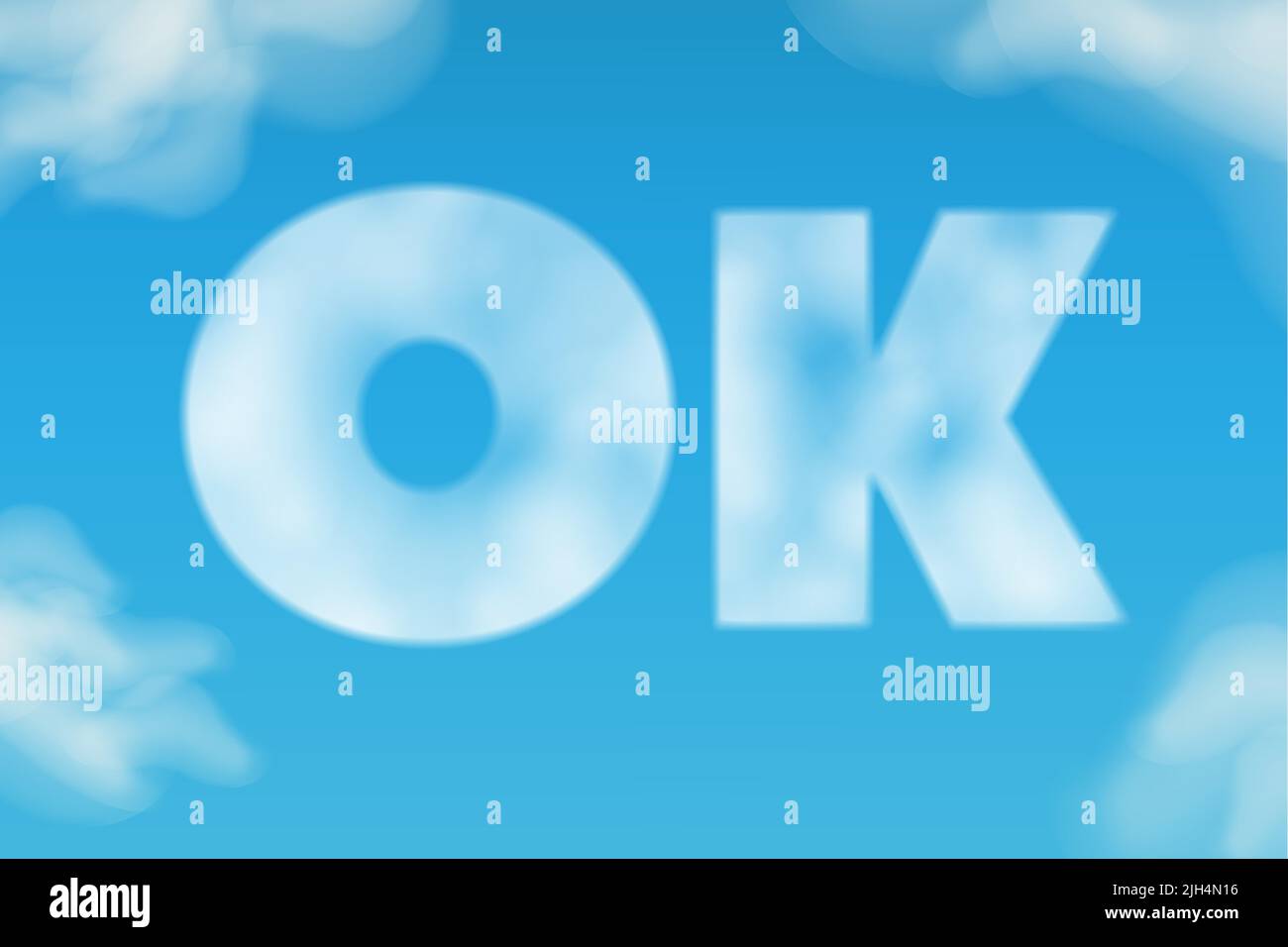 the word OK from the clouds vector Stock Vector Image & Art - Alamy