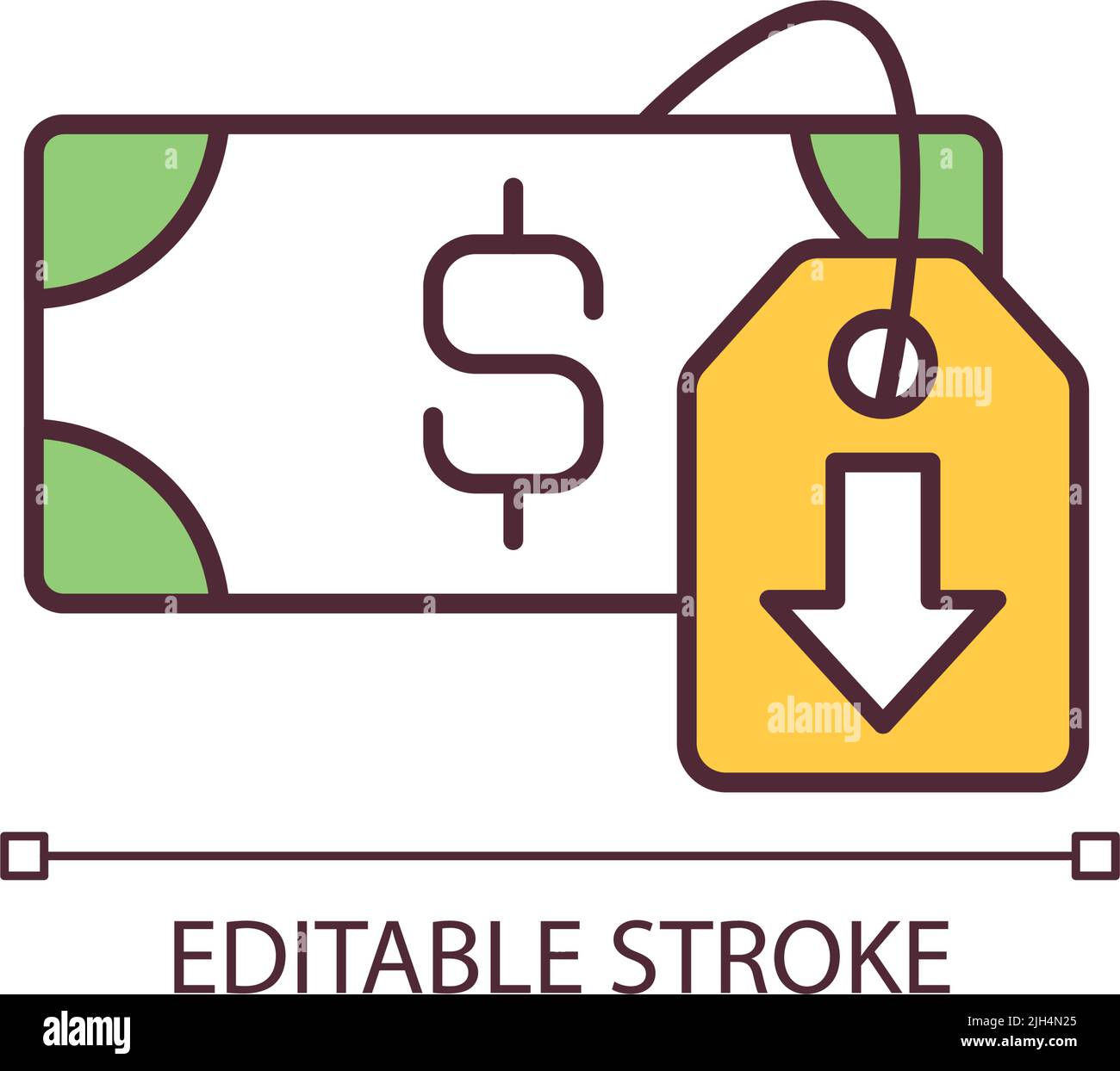 Decreasing inflation Stock Vector Images - Alamy