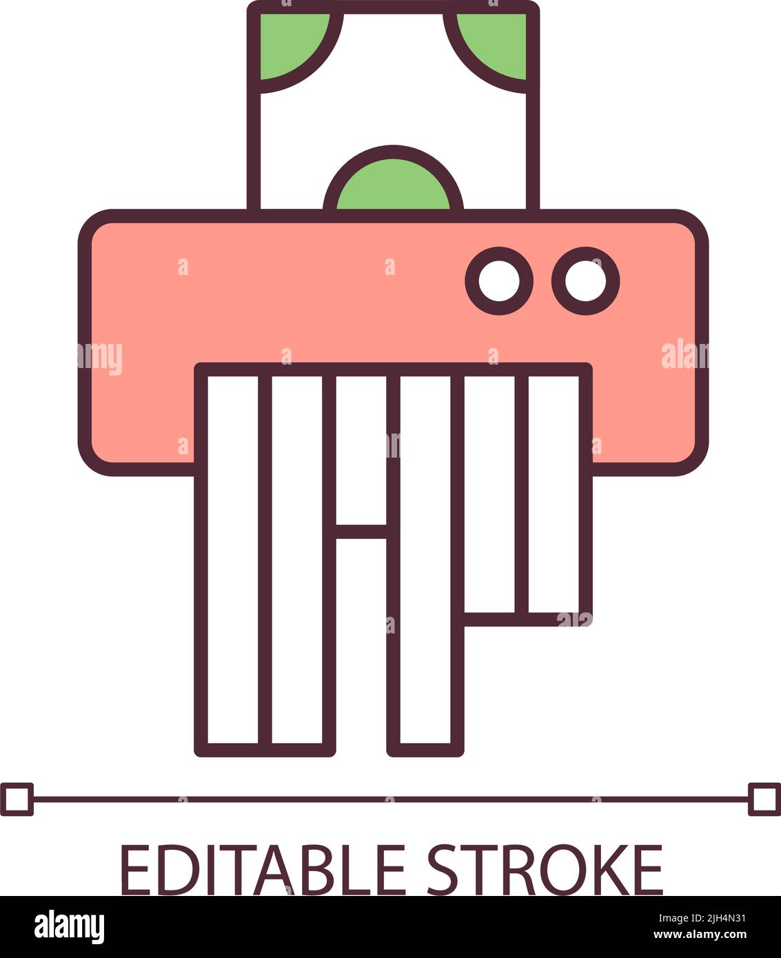 Destroy cut shredder cartoon hi-res stock photography and images - Alamy