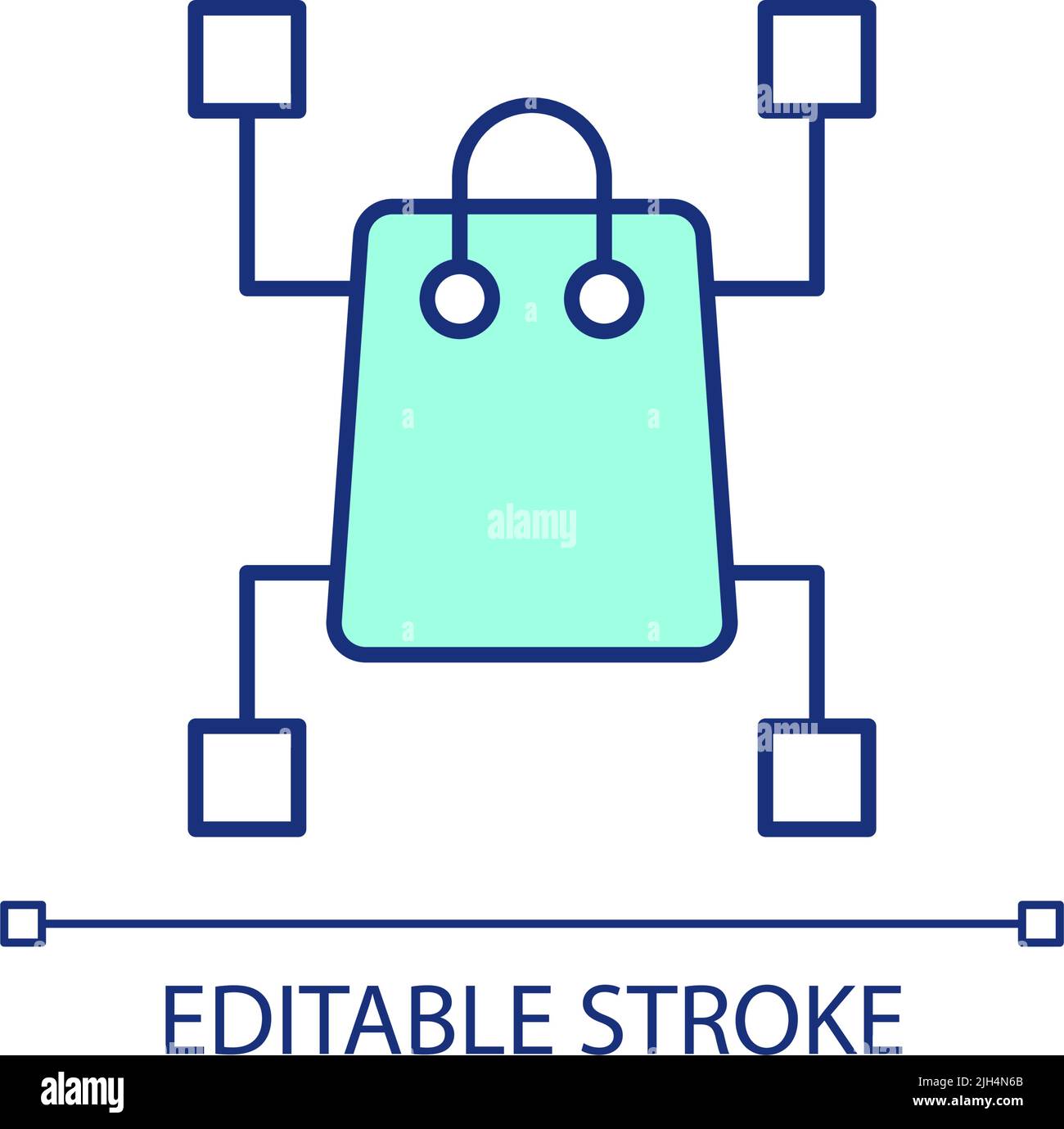 Multiple sourcing in procurement RGB color icon Stock Vector Image ...