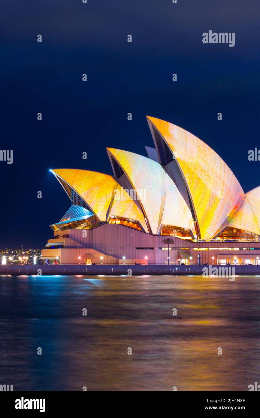 Special lighting adorns Sydney Opera House in Sydney, Australia, during ...