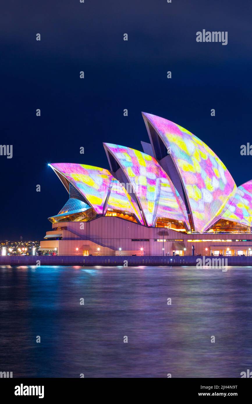 Special lighting adorns Sydney Opera House in Sydney, Australia, during ...