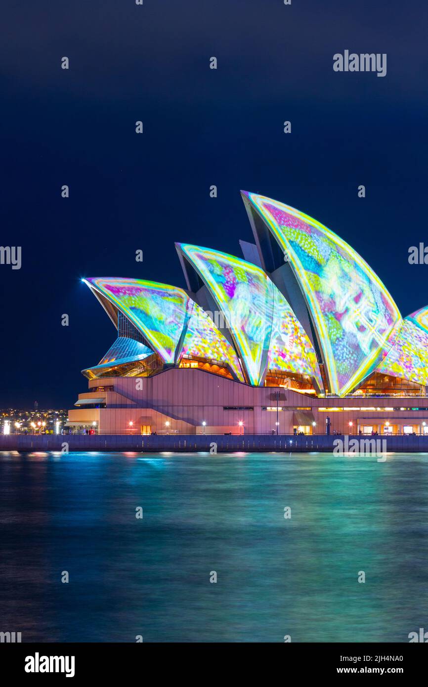 Special lighting adorns Sydney Opera House in Sydney, Australia, during ...