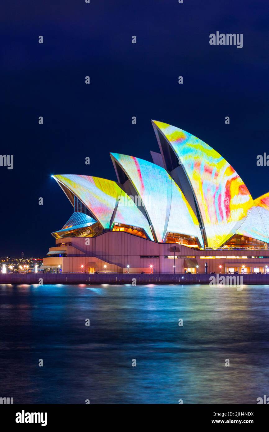 Special lighting adorns Sydney Opera House in Sydney, Australia, during ...