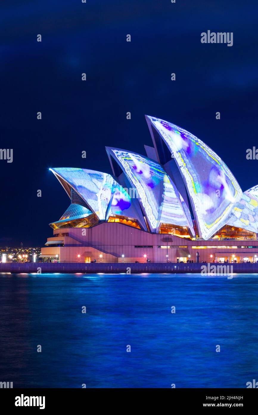 Special lighting adorns Sydney Opera House in Sydney, Australia, during ...