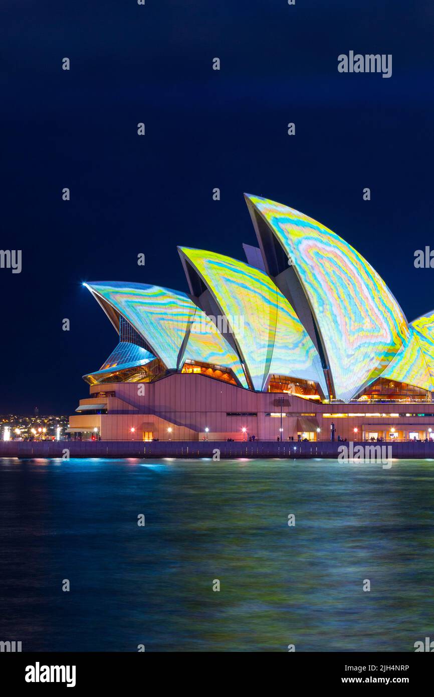 Special lighting adorns Sydney Opera House in Sydney, Australia, during ...