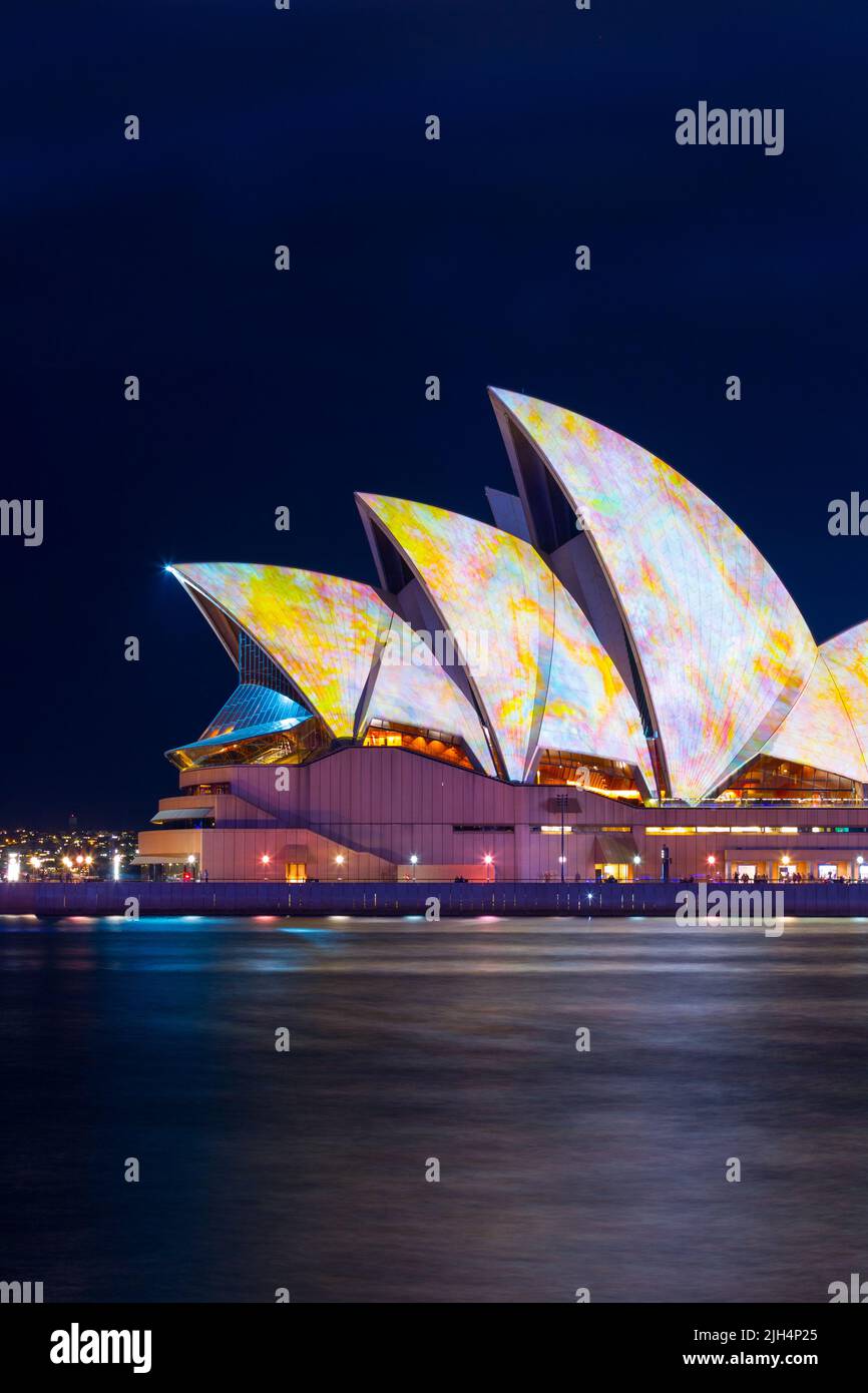Special lighting adorns Sydney Opera House in Sydney, Australia, during ...