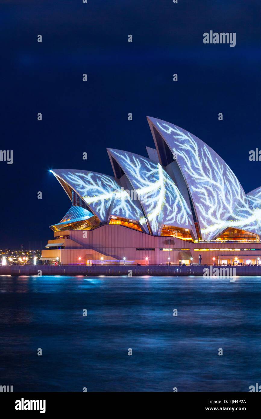 Special lighting adorns Sydney Opera House in Sydney, Australia, during ...