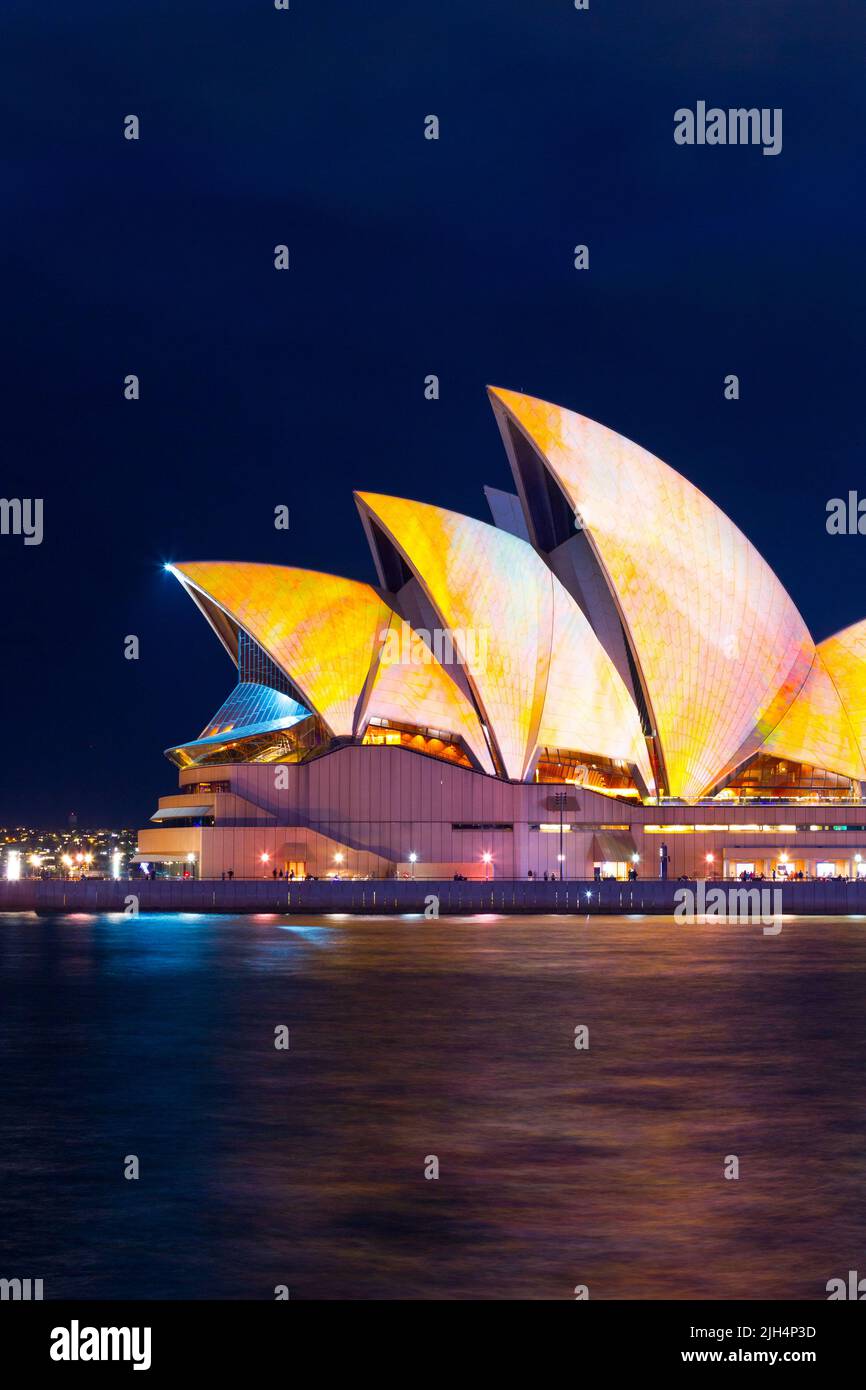 Special lighting adorns Sydney Opera House in Sydney, Australia, during ...