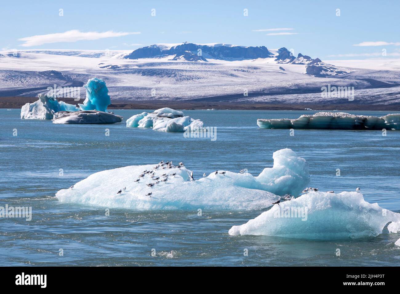 A general view of Breiðamerkursandur , Diamond Beach on the South Coast ...