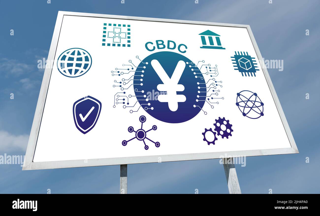 Cbdc concept drawn on a billboard Stock Photo - Alamy
