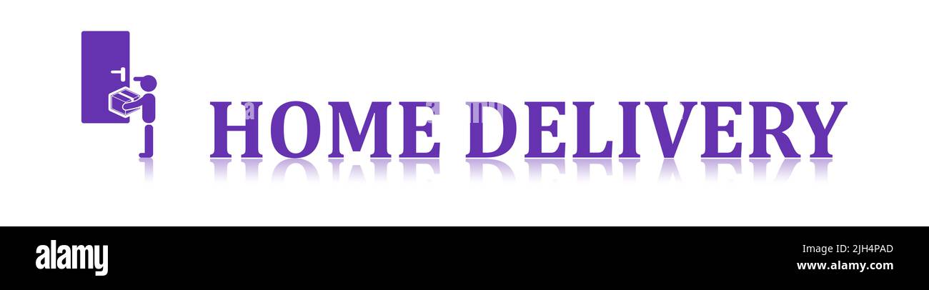 Illustration of a home delivery concept Stock Photo - Alamy