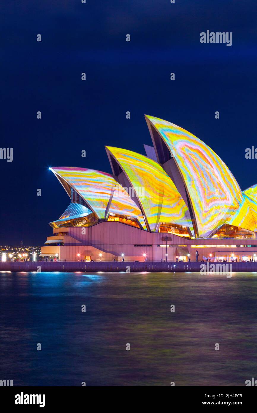 Special lighting adorns Sydney Opera House in Sydney, Australia, during ...