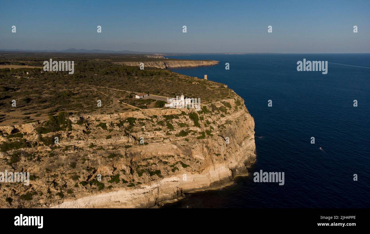 Aerial view of Cap Blanc lighthouse. High quality photo Stock Photo - Alamy