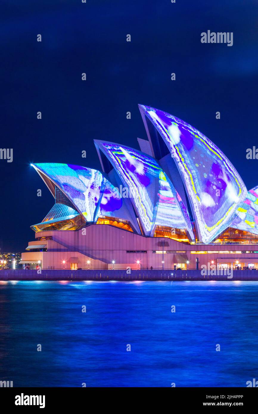 Special lighting adorns Sydney Opera House in Sydney, Australia, during ...
