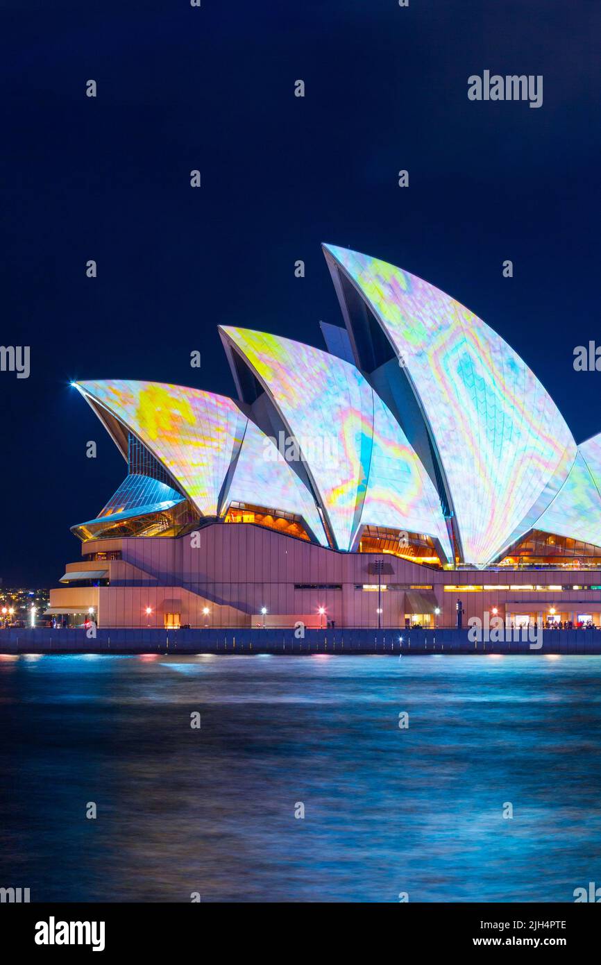 Special lighting adorns Sydney Opera House in Sydney, Australia, during ...
