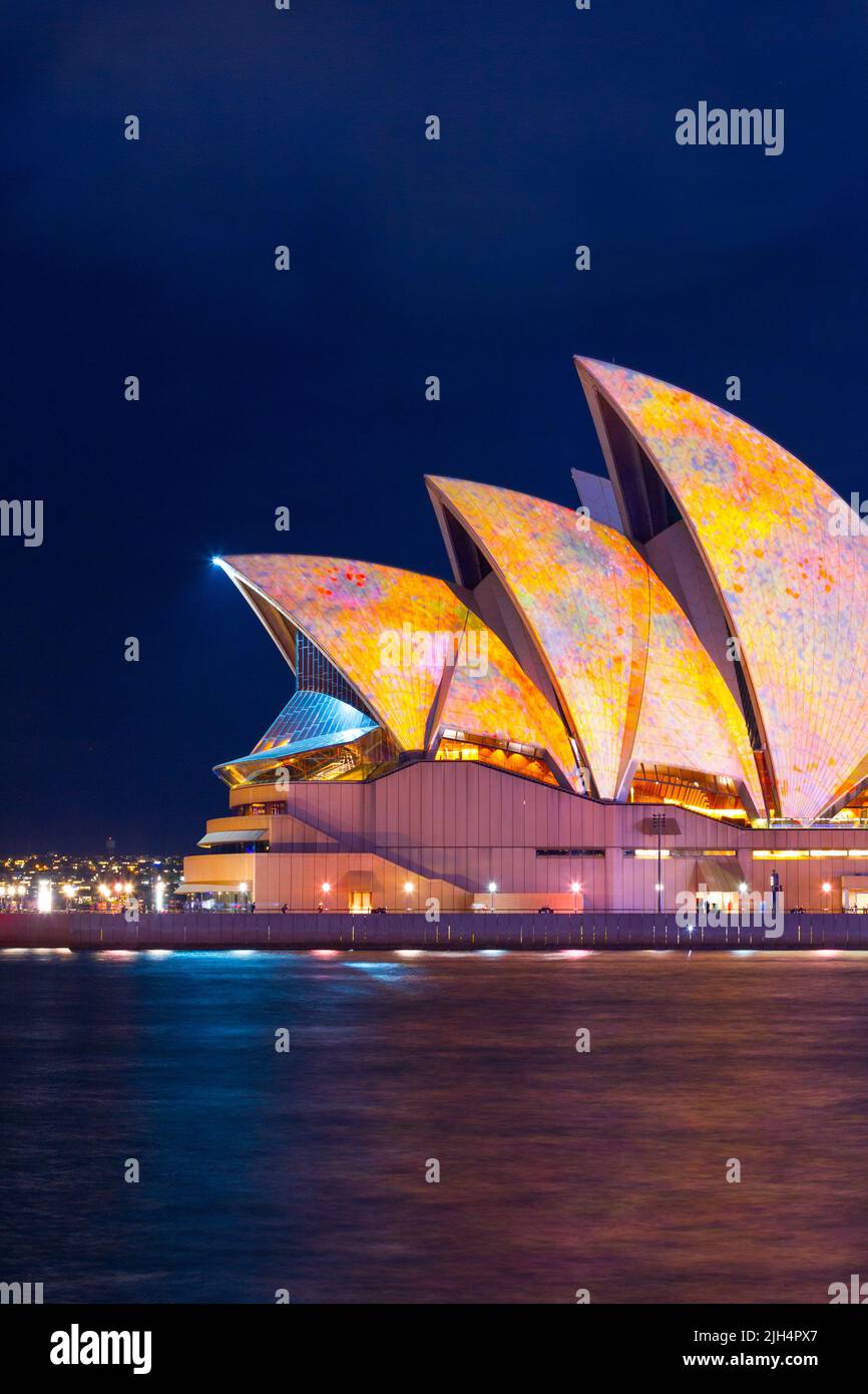 Special lighting adorns Sydney Opera House in Sydney, Australia, during ...