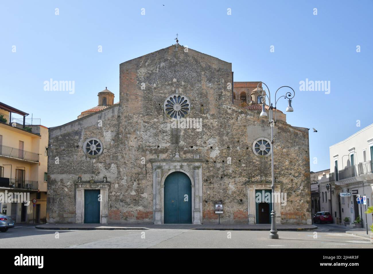 The front of the cathedral of Ferrandina, a rural village in the ...