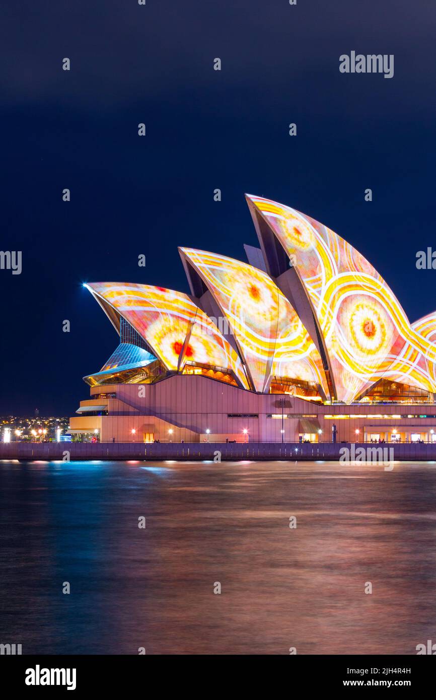 Special lighting adorns Sydney Opera House in Sydney, Australia, during ...
