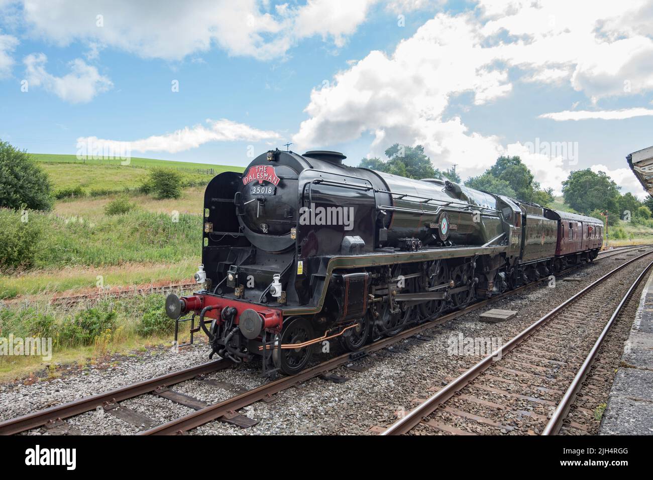 British India Line steam loco at Hellifield awaiting the arrival of ...