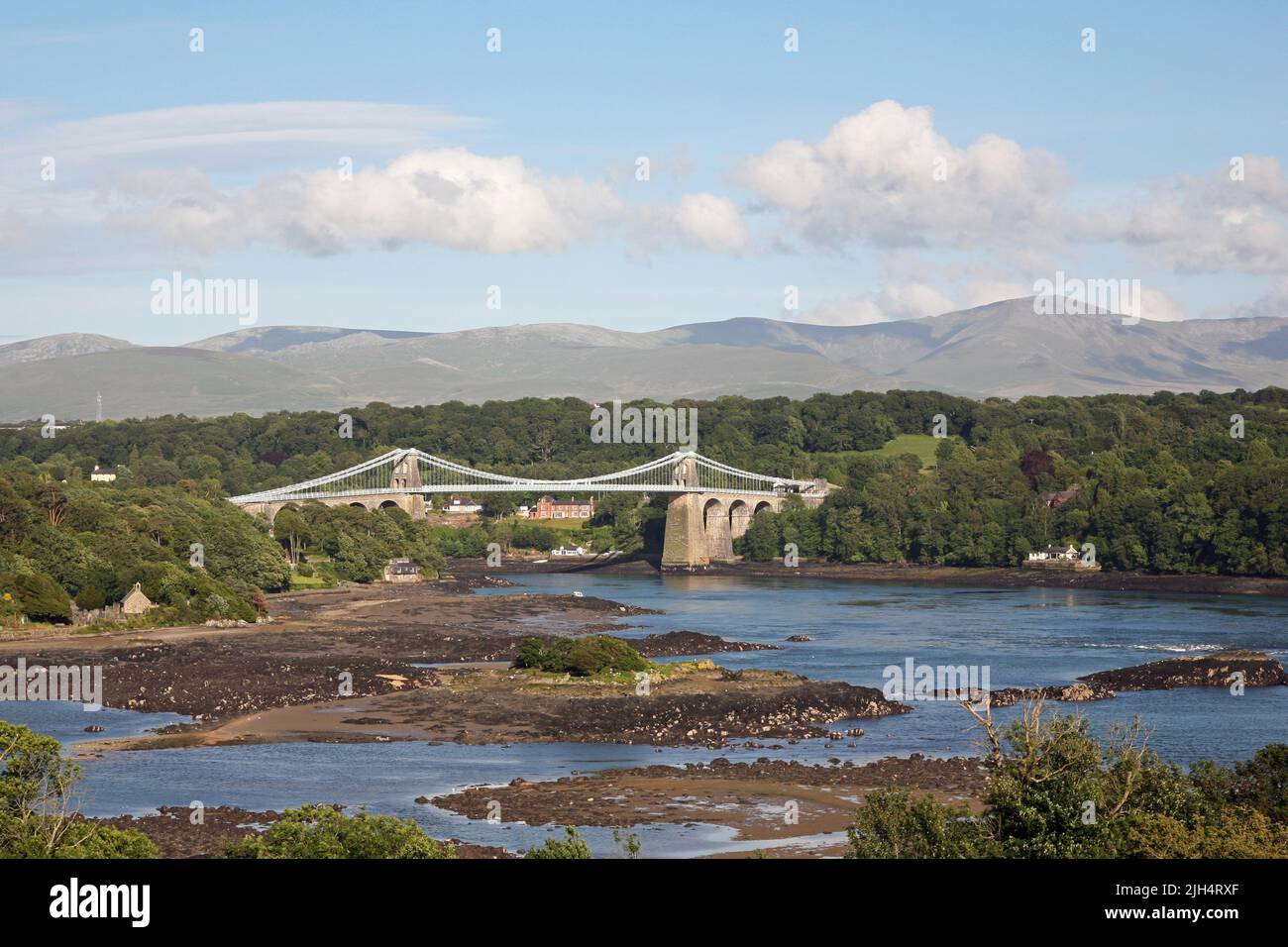 Menai Suspension Bridge, North Wales Stock Photo - Alamy