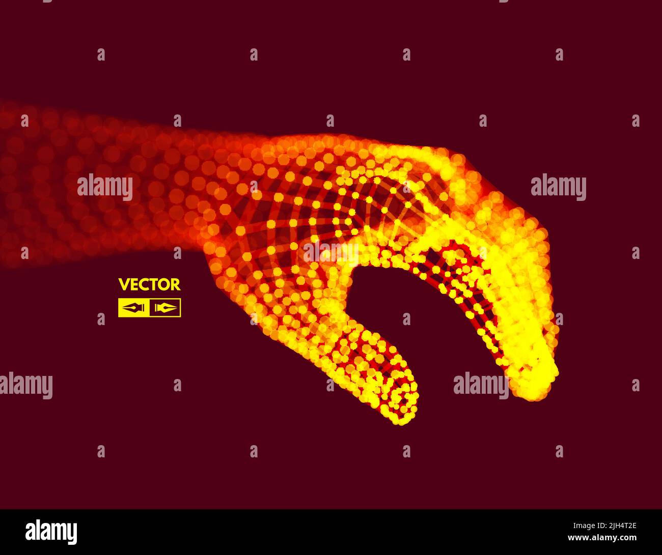 Human Arm. Hand Model. Connection structure. Future technology concept ...