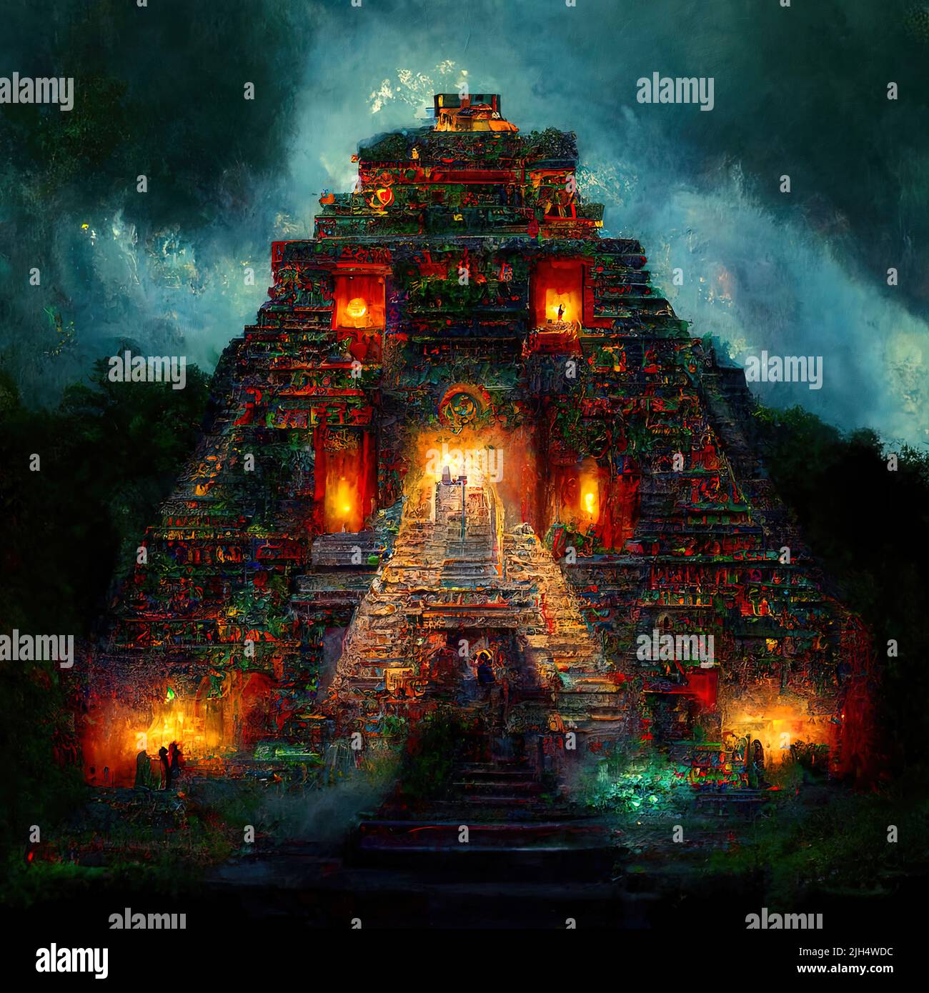 Ancient Mayan Temple Stock Photo - Alamy