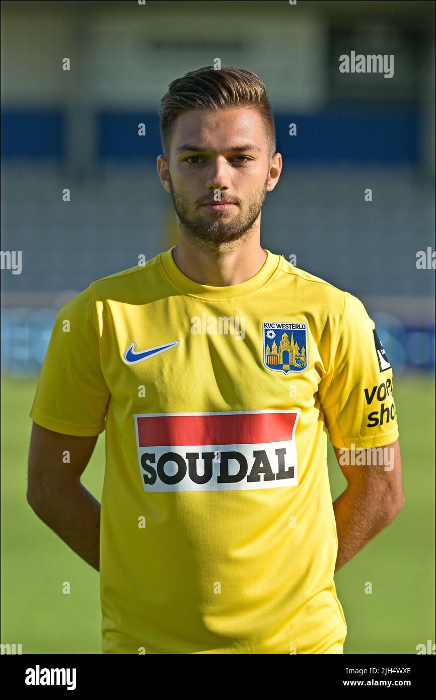 Westerlo, Belgium. 15th July, 2022. Westerlo's Jan Bernat poses for the ...