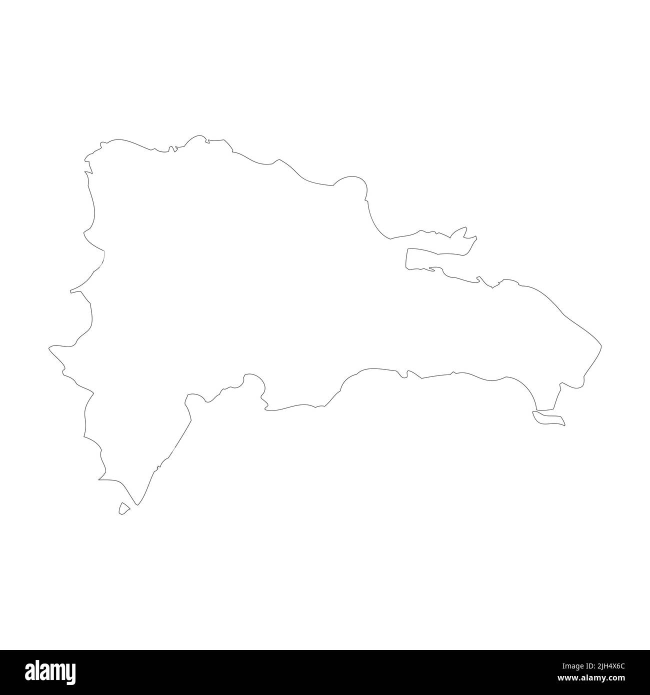 Dominican Republic vector country map outline Stock Vector Image & Art ...