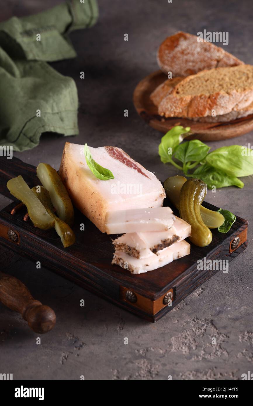 Lard with spices hi-res stock photography and images - Alamy