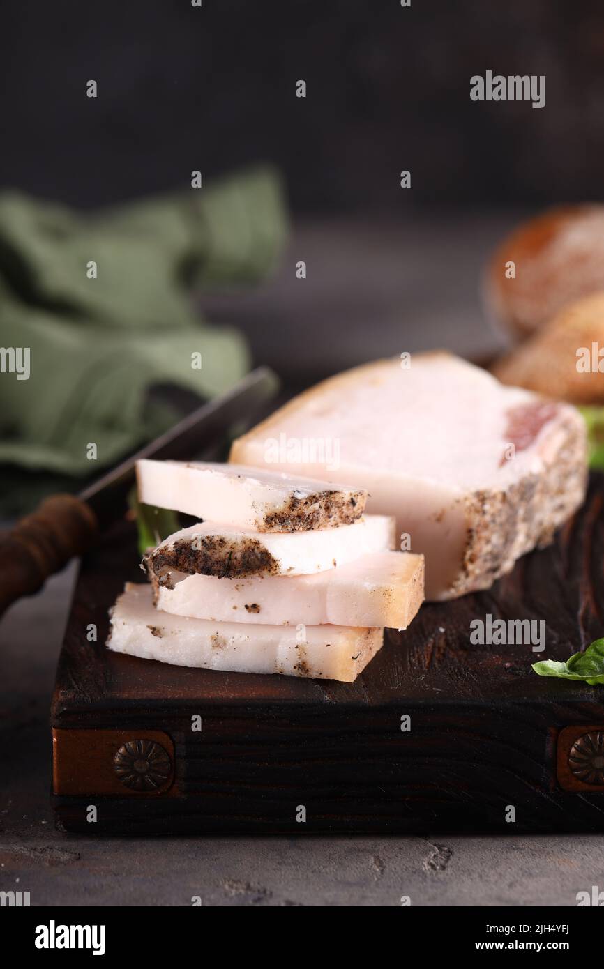 Lard with spices hi-res stock photography and images - Alamy