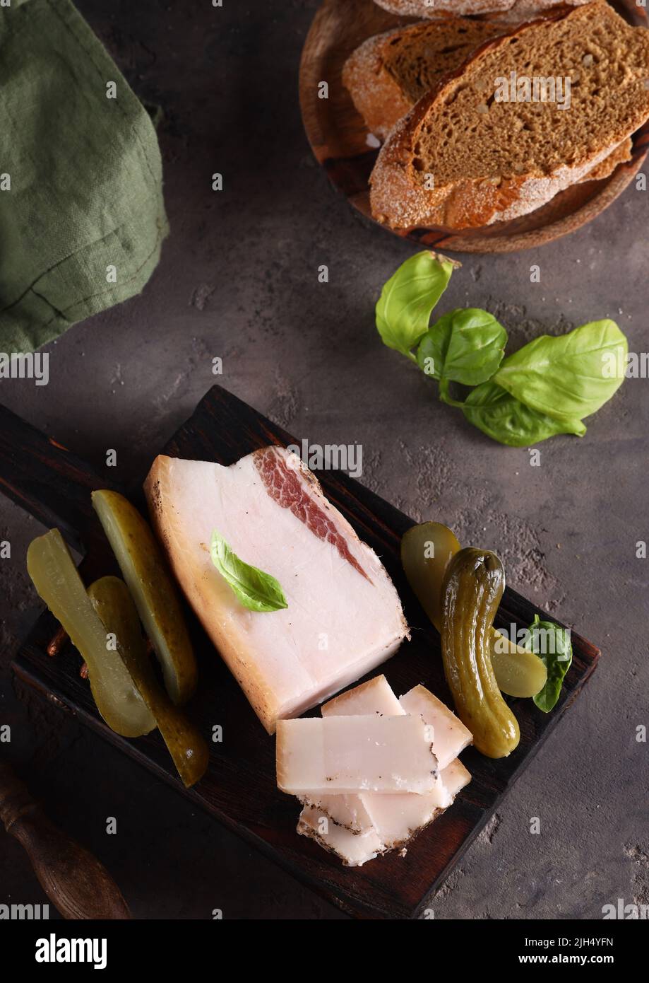 Lard with spices hi-res stock photography and images - Alamy