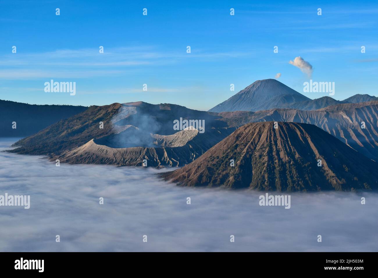 a view from Bromo National Park, East Java, Indonesia, August 2018 ...