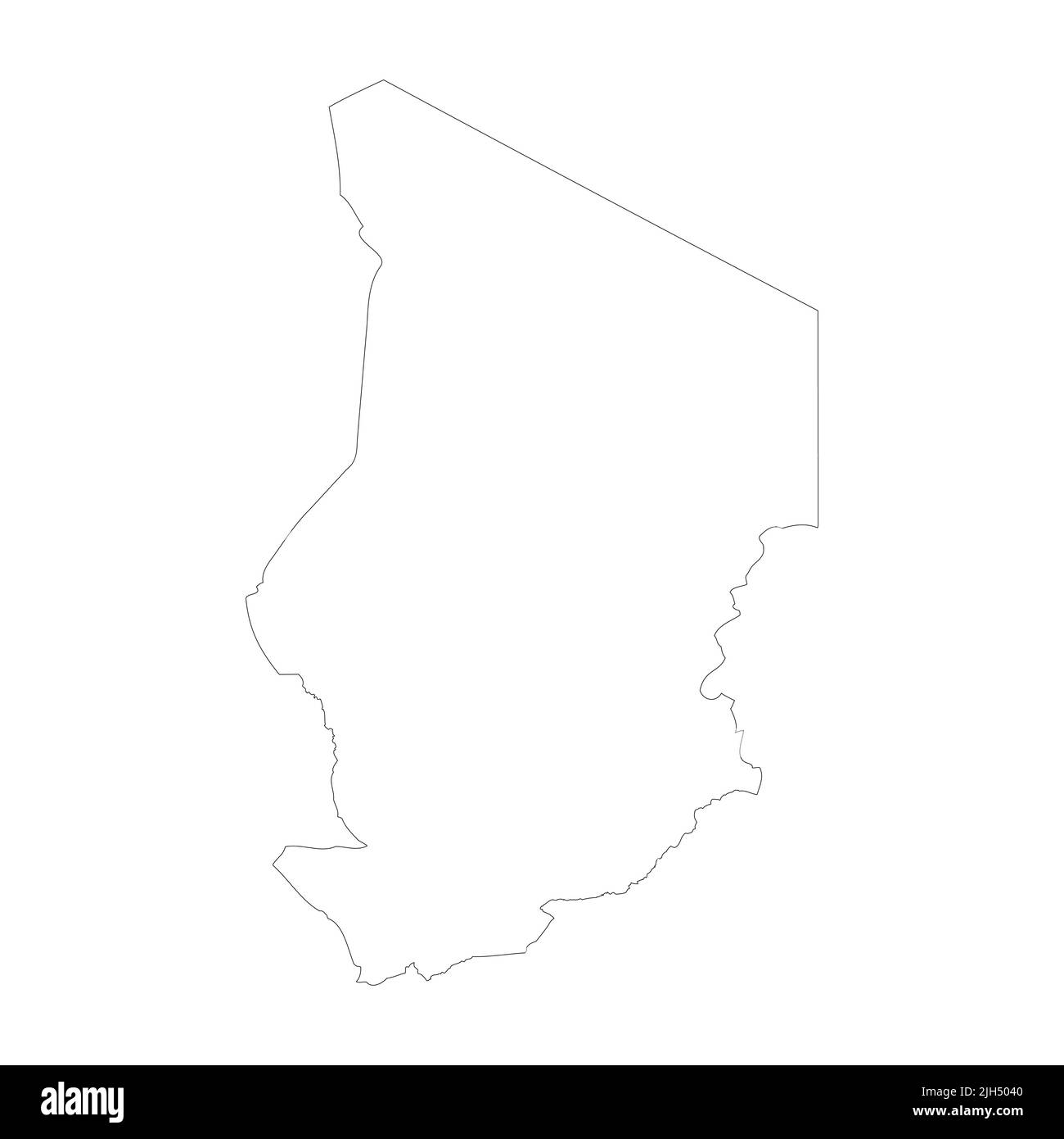 Chad vector country map outline Stock Vector Image & Art - Alamy