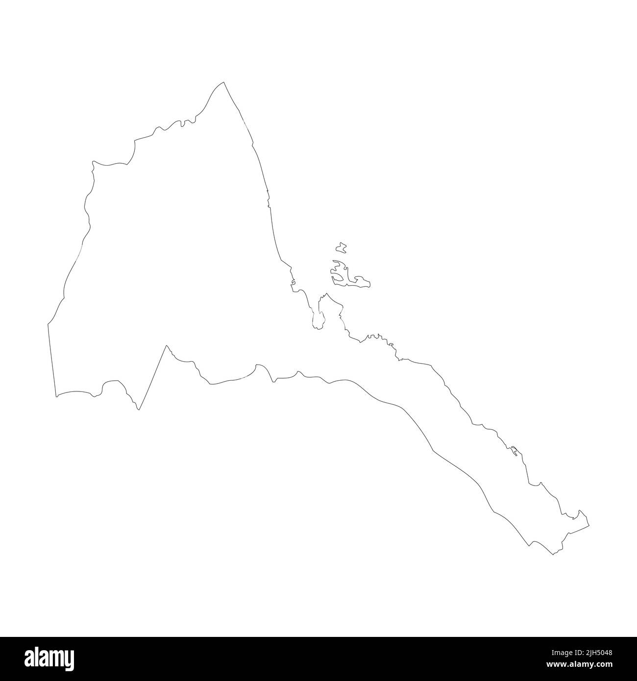 Eritrea vector country map outline Stock Vector Image & Art - Alamy