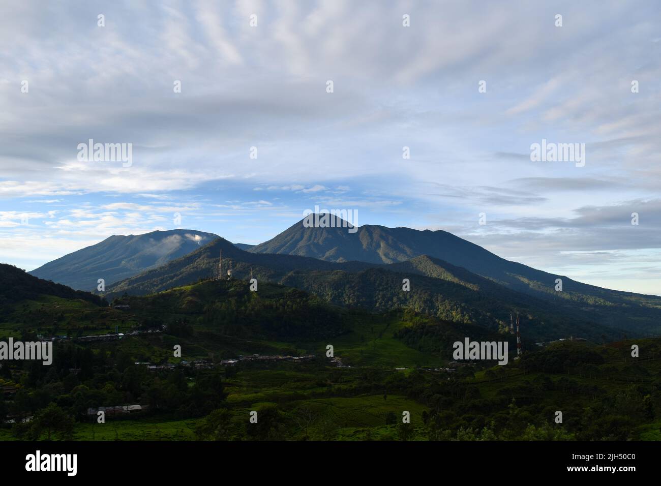 view from Telaga Saat, Bogor, West Java, Indonesia as the highest spot ...