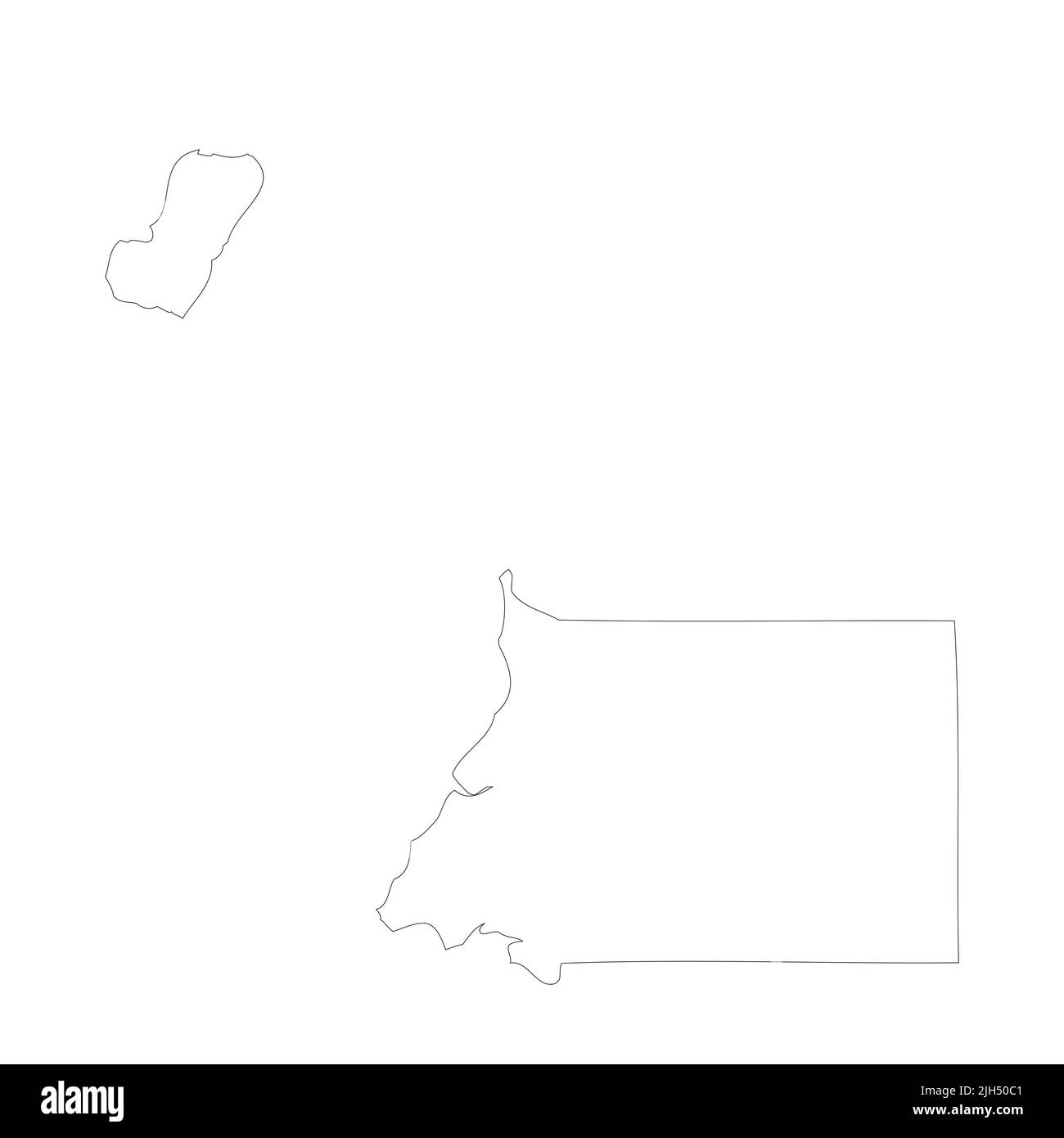 Equatorial Guinea Vector Country Map Outline Stock Vector Image And Art