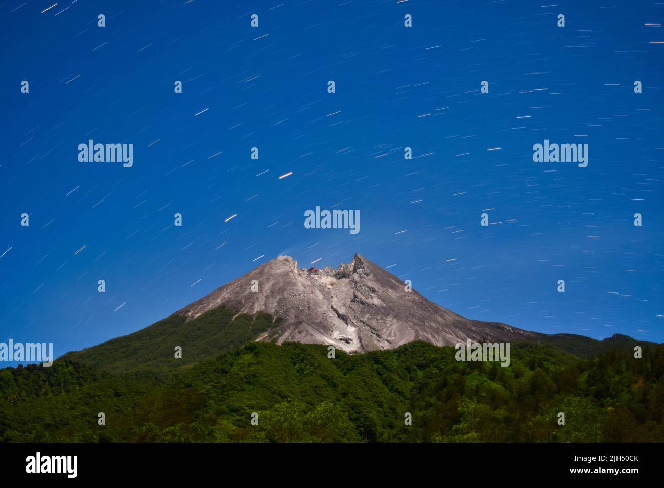 Mount Merapi at Yogyakarta, Indonesia. Mount Merapi is an active ...